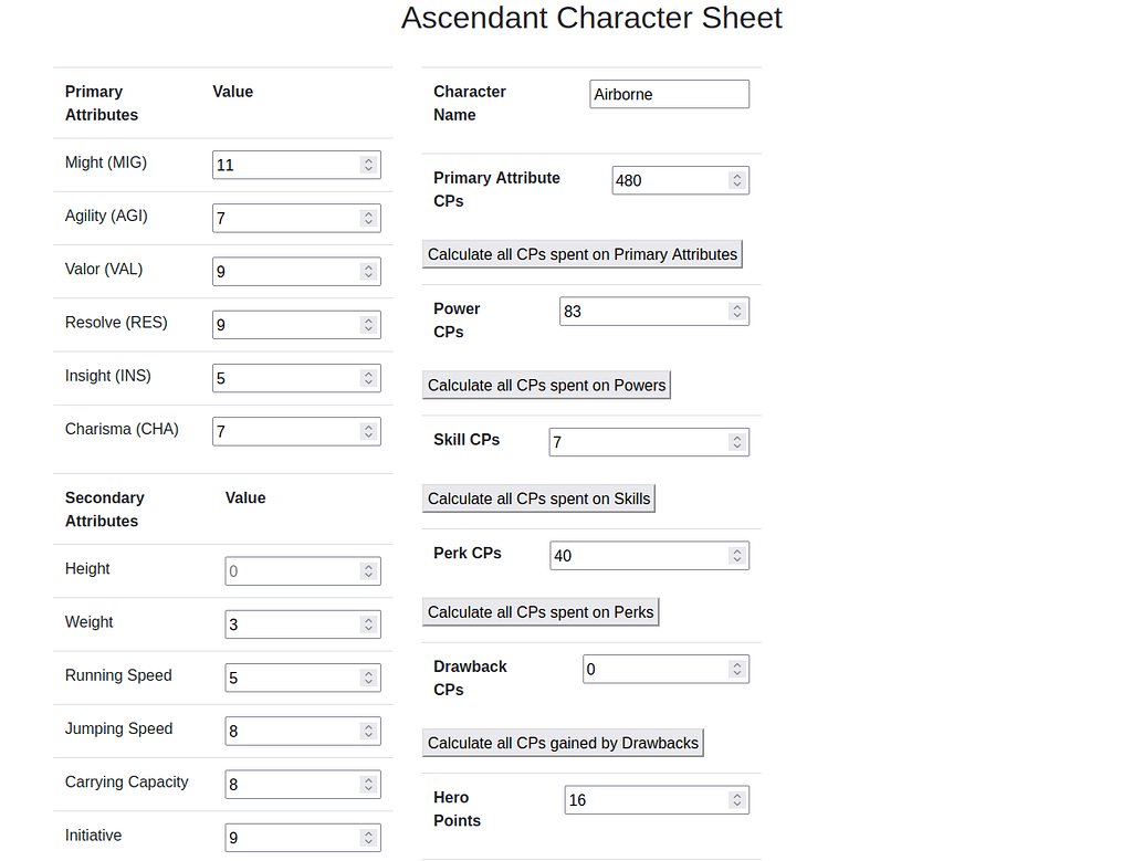 Dynamic character sheet for Ascendant - Ascendant Forums - Autarch Forum